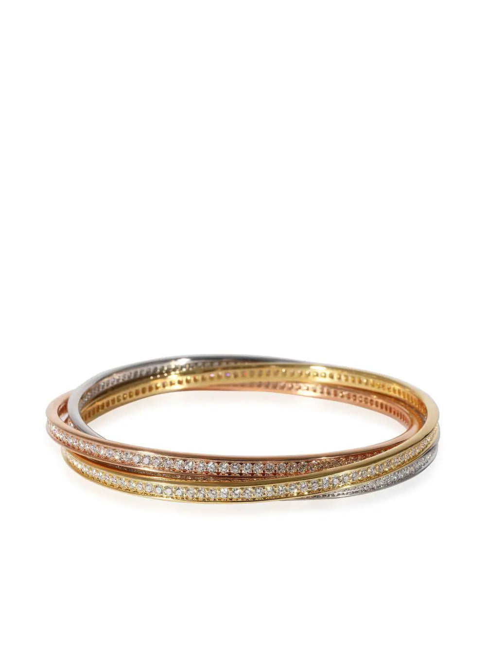 Cartier pulsera Trinity en oro rosa de 18kt con diamantes – SOLELUX